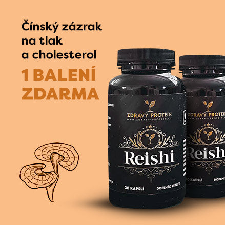 AKCE 1+1 balení ZDARMA Reishi premium – Zdravé proteiny